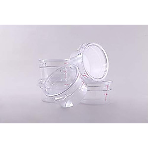 Hakka 2 Qt Commercial Grade Round Food Storage Containers With Lids,Polycarbonate,Clear - Case of 5