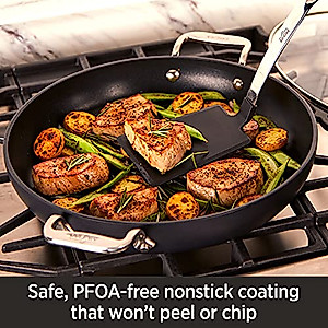 All-Clad HA1 Hard Anodized Nonstick Everyday Pan 12 Inch Induction Pots and Pans, Cookware Black