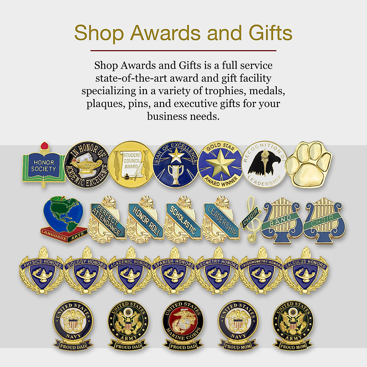 SHOP AWARDS AND GIFTS United States Service US Army Proud Mom Lapel Pin, Gift Boxed