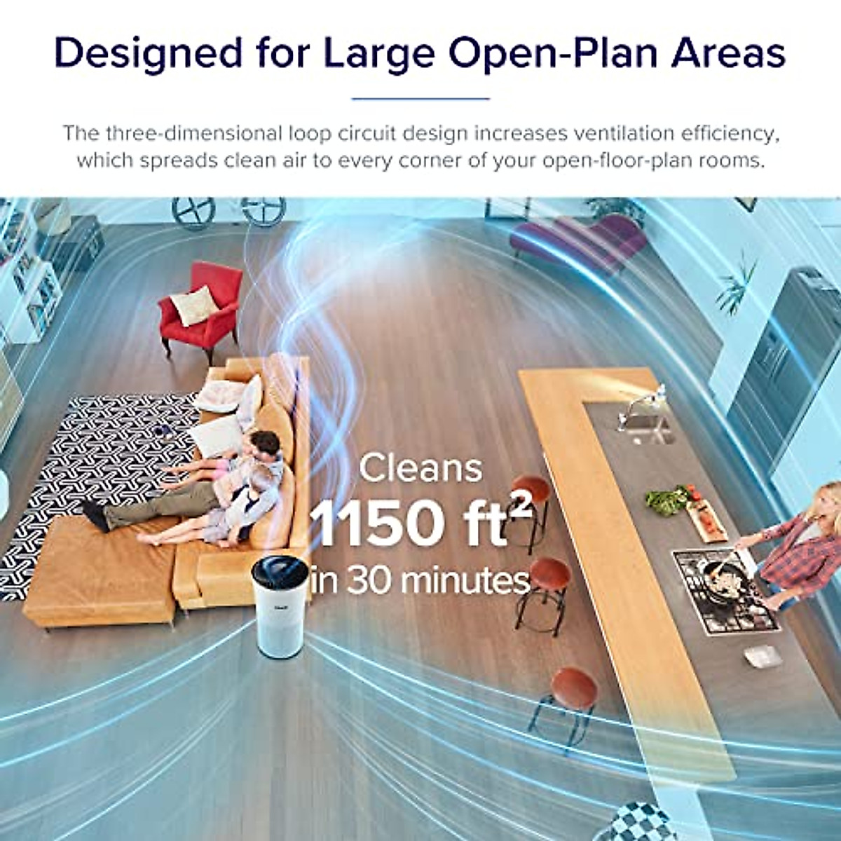 LEVOIT Air Purifiers for Home Large Room with HEPA Filter (LV-H134) and Air Quality Monitor (LV-H133)