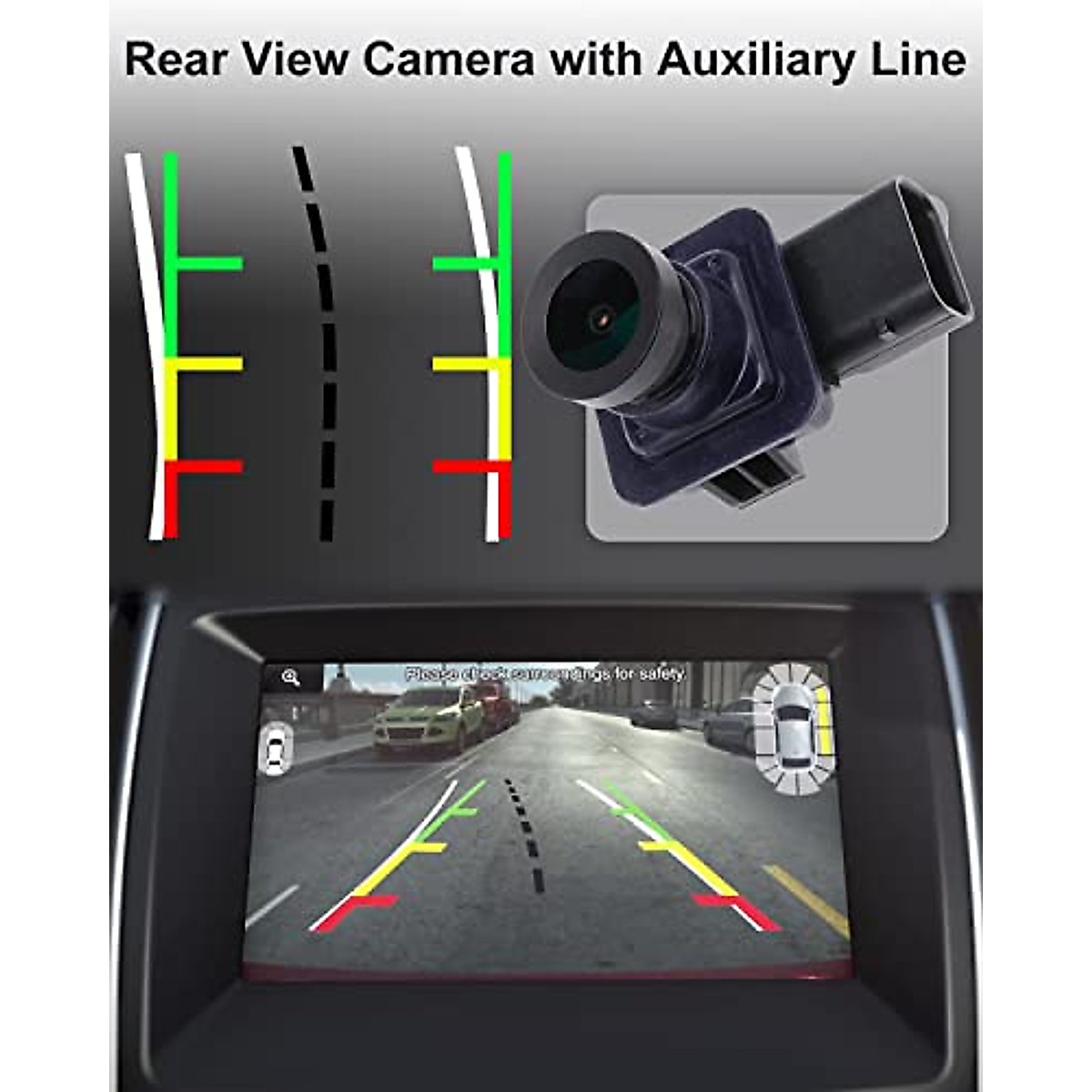 Backup Camera Rear View Camera, Park Assist Camera Compatible with Ford Edge 2011-2015, Reverse Cameras Replaces Number BT4Z-19G490-B, FL1T-19G490-AC