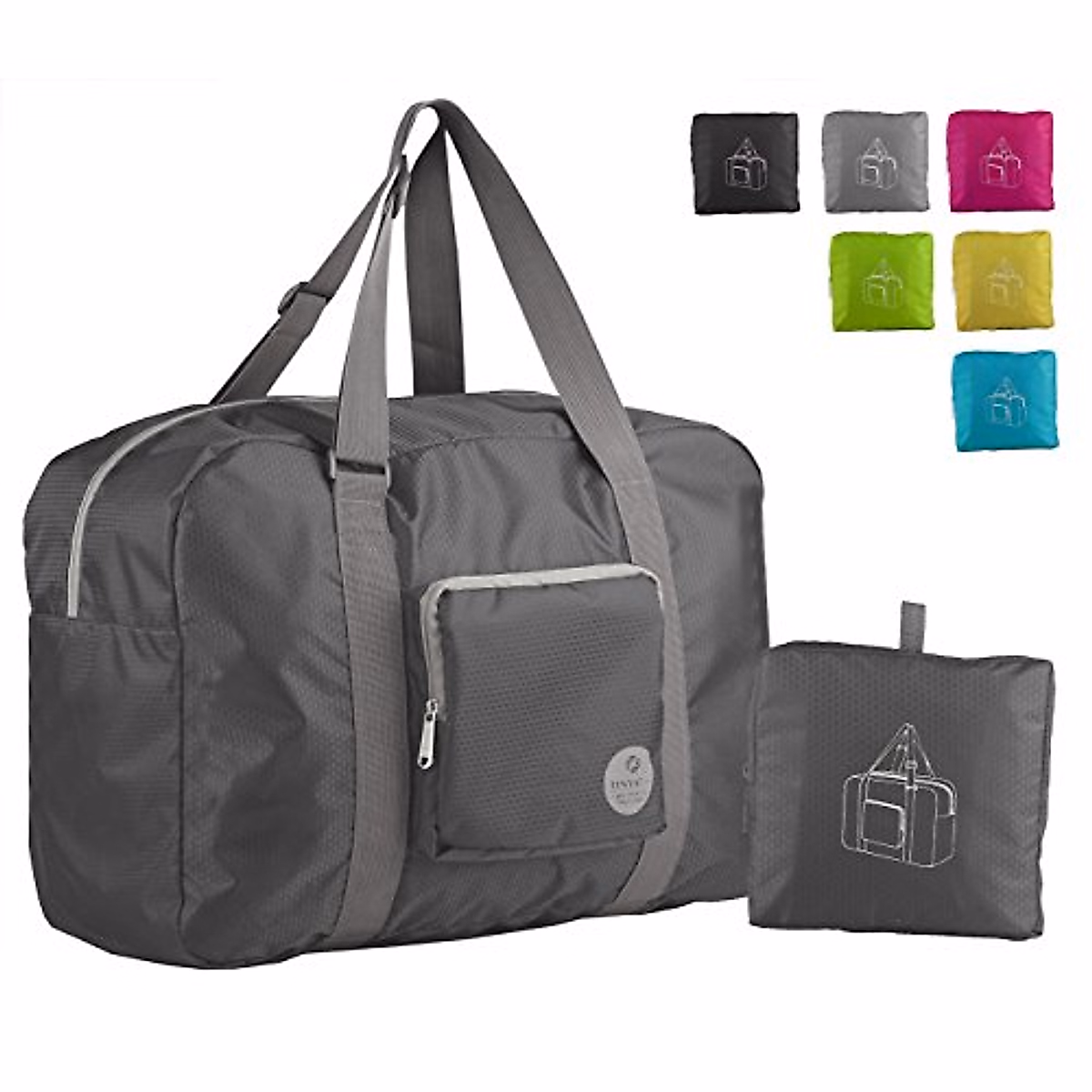 WANDF For Spirit Airlines Personal Item Bag 18x14x8 Foldable Travel Duffel Carry on Weekender Overnight for Women Men