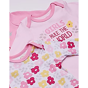 Luvable Friends Unisex Baby Cotton Gowns, Girls Rule, 0-6 Months