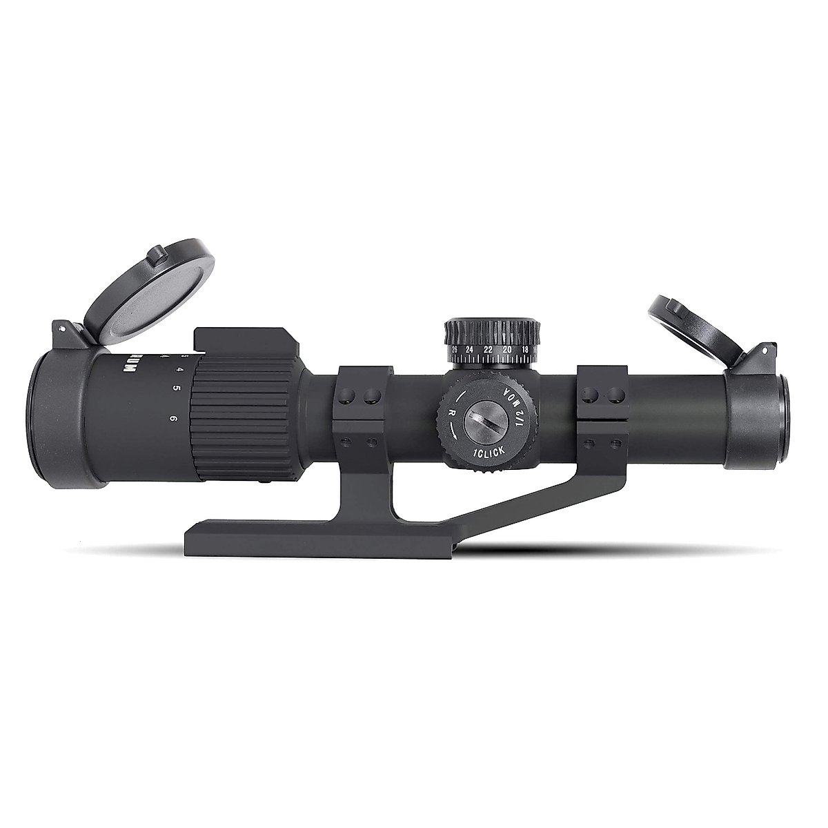 Monstrum Alpha Series 1-6x24 First Focal Plane FFP Rifle Scope | ZR305 H-Series Offset Scope Mount | Bundle