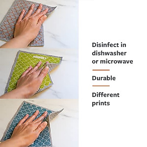 Full Circle Set of 3 Good Sheet Plant-Based Dishcloths – Super-Absorbent Reusable Dish Cloths - Multi-Use Washable Cleaning Cloths/Towels, Scales