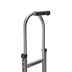 Magline HMK117UA4 Aluminum Hand Truck, Straight Loop Handle, Pneumatic Wheels, 500lbs Capacity