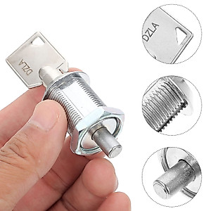 TEHAUX Vending Machine Lock Key, Tubular Cam Lock Soda Machine Lock Key Set Universal Snack Machine Lock Zinc Alloy Cam Lock with Key for Vending Machine Metal Tool Box (Random Style)