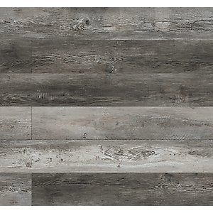 MSI McKenna 7 in. x 48 in. Luxury Vinyl Flooring, Rigid Core Planks, LVT Tile, Click Lock Floating Floor, Waterproof LVT, Wood Grain Finish, Digby Gray-Dark, 23.77 Square Feet