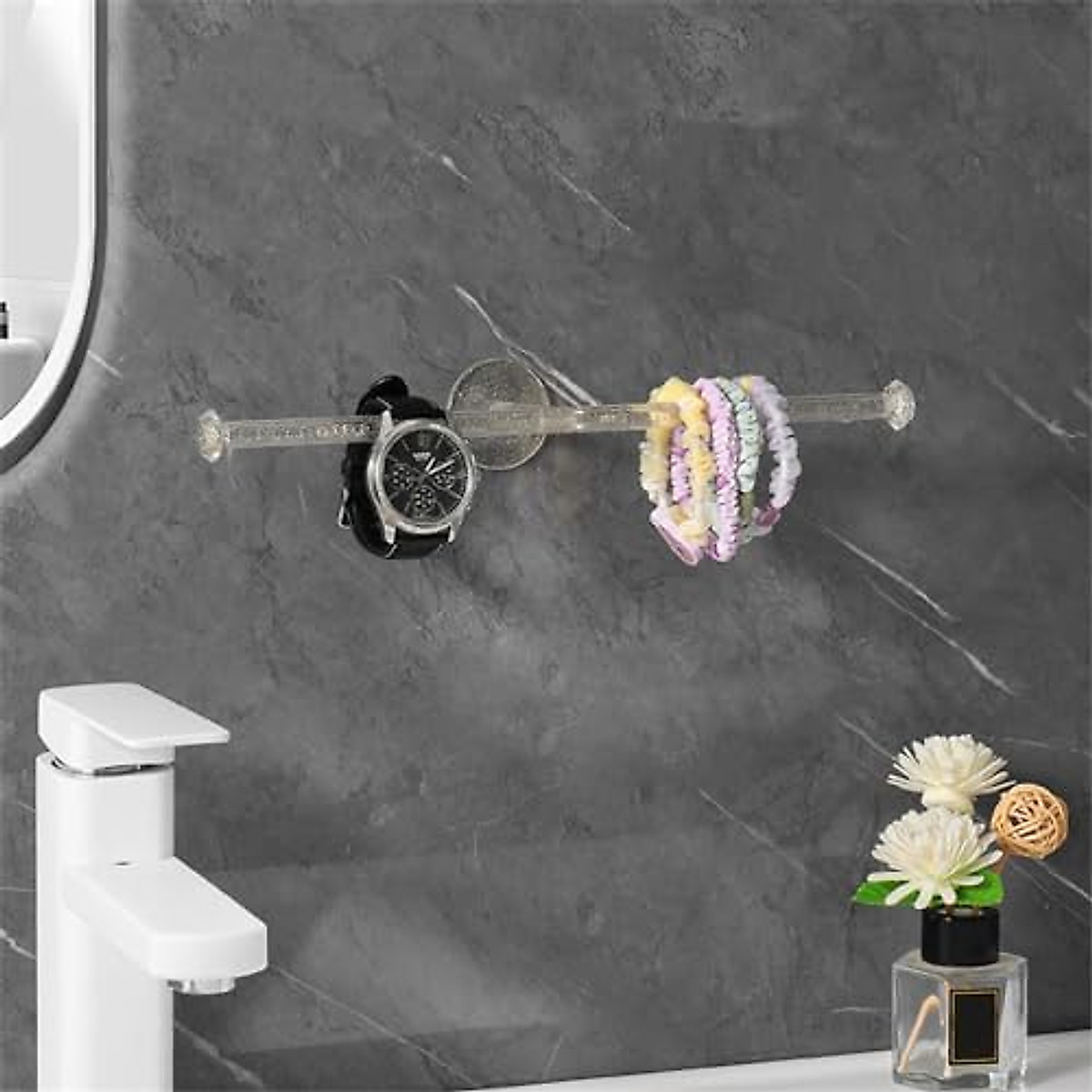 HIOPOIUYT Convenient Suction Cup Towel Practical Storage Holder Rack Easy To Install Towel For Bathroom And Kitchen Powerful Suction Cup Bath Towel