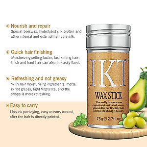 Hair Wax Stick, Wax Stick for Hair, Slick Stick for Hair Non-greasy Styling Hair Pomade Stick, Strong Hold Makes Hair Look Neat and Tidy