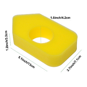 Podoy 698369 Foam Air Filter for compatible with Briggs Stratton 4216 5088 5099,MTD 490-200-0011 (Pack of 5)