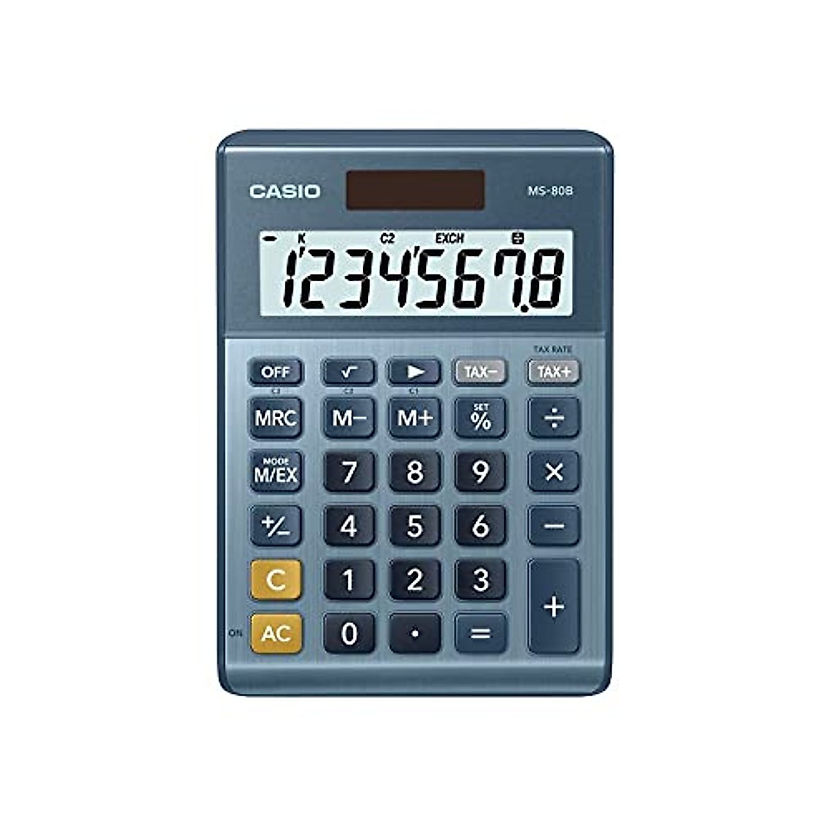 Casio MS-80B 8-Digit Desktop Calculator, Blue Small