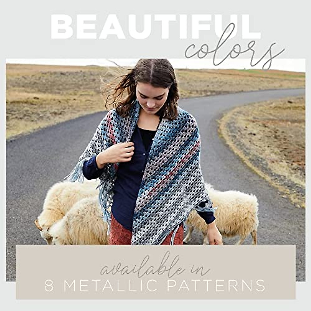 (3 Pack) Lion Brand Yarn Shawl in a Ball Yarn, Soothing Blue