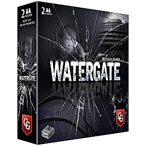 Capstone Games: Watergate, Strategy Board Game, History of Watergate Included with Game, 2-Player Game of The Year 2019, Ages 12 and Up, Cover Color May Vary