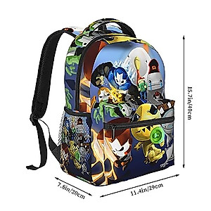 DSERC Castle Cartoon Crashers Anime Backpacks Laptop Backpack Unisex Cartoon Double Shoulder Bag for Camping Travel Daypack