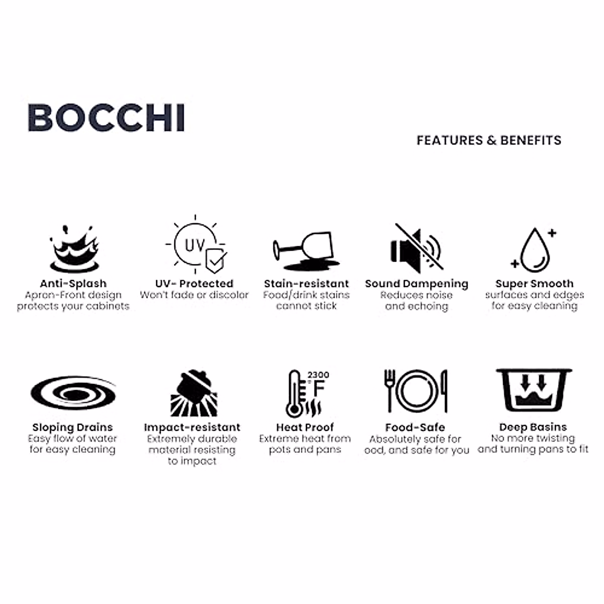 BOCCHI Contempo Workstation Apron Front Step Rim Fireclay 33 in. Single Bowl Kitchen Sink with Accessories in White