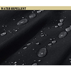 TACVASEN Men's Hiking Pants Quick Dry Fishing Camping Travel Pants Reinforced Knees Black, 30