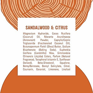 Schmidt's Aluminum-Free Vegan Deodorant Sandalwood & Citrus 2 Count for Women and Men, with 24 Hour Odor Protection, Natural Ingredients, Cruelty-Free, 2.65 oz