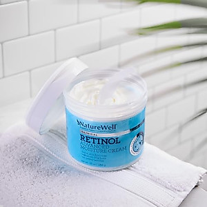 NATURE WELL Clinical Retinol Advanced Moisture Cream for Face, Body, & Hands, Boosts Skin Firmness, Enhances Skin Tone, No Greasy Residue, Packaging May Vary, 2 Pack (10 Oz Each)