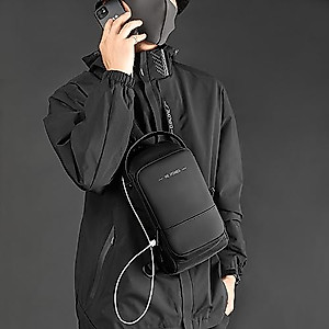 FASNAHOK Sling Bag Crossbody Backpack for Men Women Multipurpose Shoulder Chest Casual Daypack for Travel Hiking Cycling