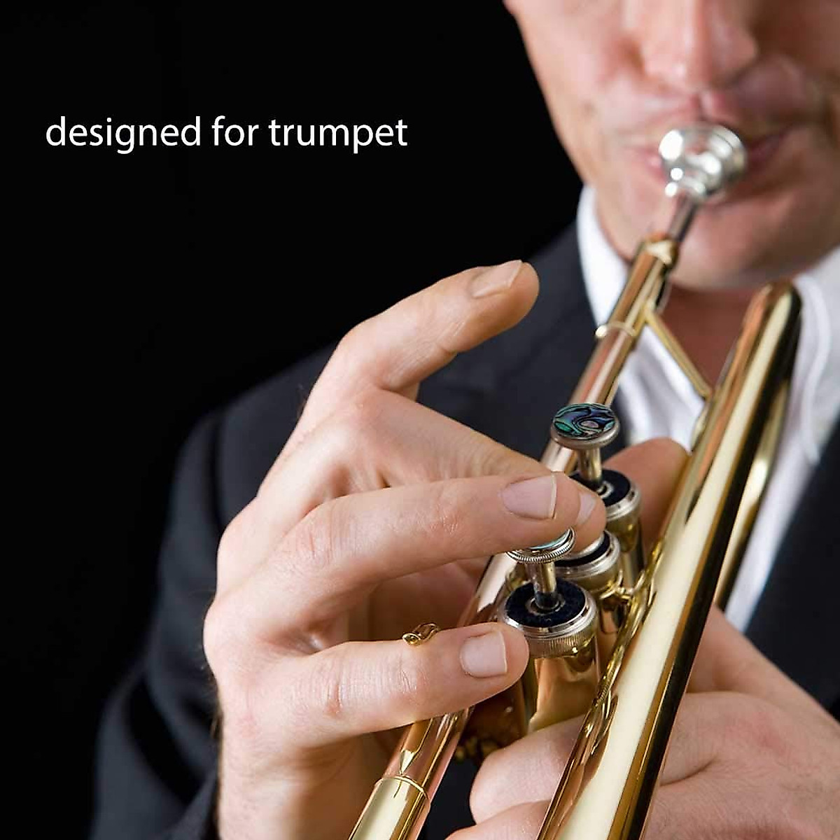 3 Pcs Trumpet Buttons Finger Key Valve hat Screw Repairing Parts for Trumpet Lovers with Abalone Shell