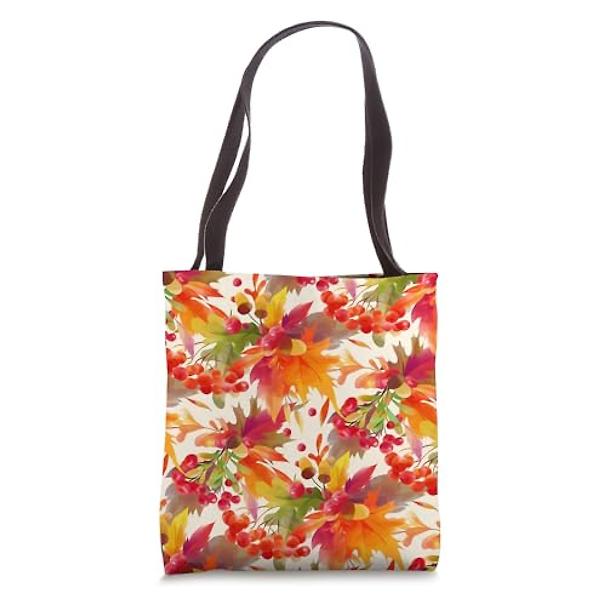 It's Fall Y`all Autumn Leaves Pattern with Acorns, Berries Tote Bag