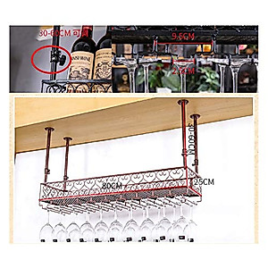 WXXGY Red Wine Glass Holder Household Hanging Wine Glass Holder Goblet Holder Red Wine Holder Bar Hanging Glass Holder European Hanging Glass Holder/Brown/100X25Cm