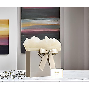 JMANNI Gift Bags, 1PCS Gift Bags Large with Ribbon and 1 Greeting Cards 2 Tissue Paper, Portable Paper Gift Bag with Handles, Birthday Gift Bags,Present Bags for Wedding Party Mothers Day