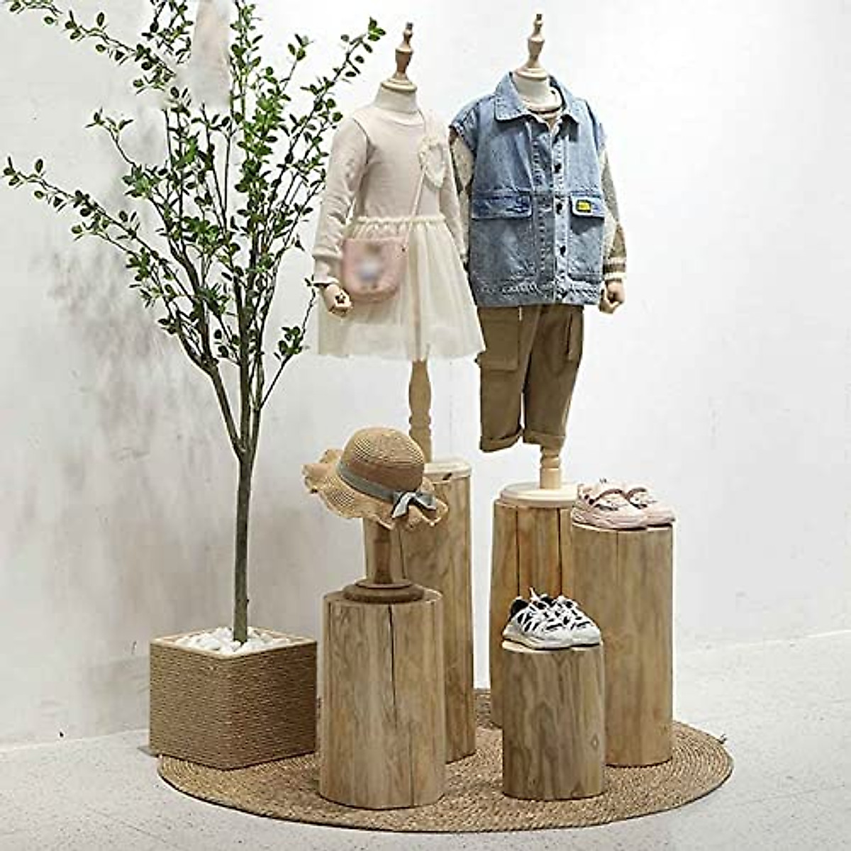 Tailors Dummy Mannequins Child Mannequin Tailors Dummy Model Adjustable Height Body Manikins Stablize Half-Length Linen with Arms Northern Europe Display Children's Clothing Store Dressform Mannequin