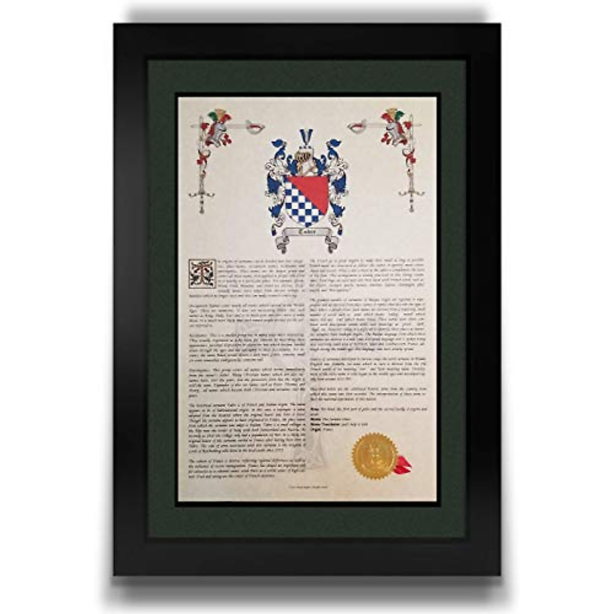 Mr Sweets Maurais Coat of Arms, Crest & History 11x17 Print - Name Meaning, Genealogy, Family Tree Aid, Ancestry, Ancestors, Namesakes - Surname Origin: French France
