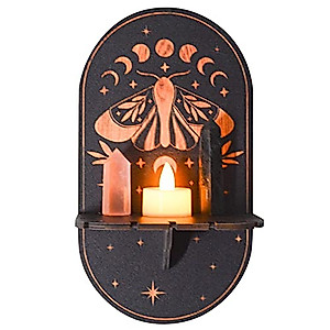 Frifer Crystal Stone Shelf | Wooden Stones Display Floating Shelf with Installing Buckles,Home Use Shelf for Living Room, Bedroom, Bathroom