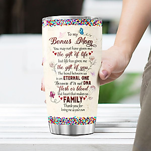 JENOIS Mom Gifts, Tumblers Mothers Mother Women Coffee Ever Handle Mama Day Cups Insulated Funny For, Tumbler 20 Oz With Lid And Straw, Best Bonus Mom
