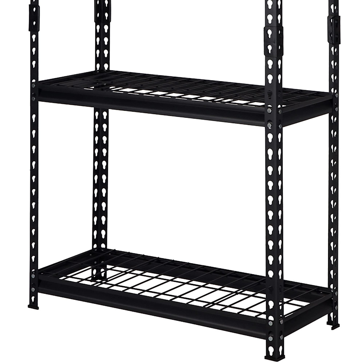 Pachira 30" W x 12" D x 60" H Adjustable Height 4-Shelf Steel Shelving Unit Utility Organizer Rack for Home, Office, and Warehouse, Black