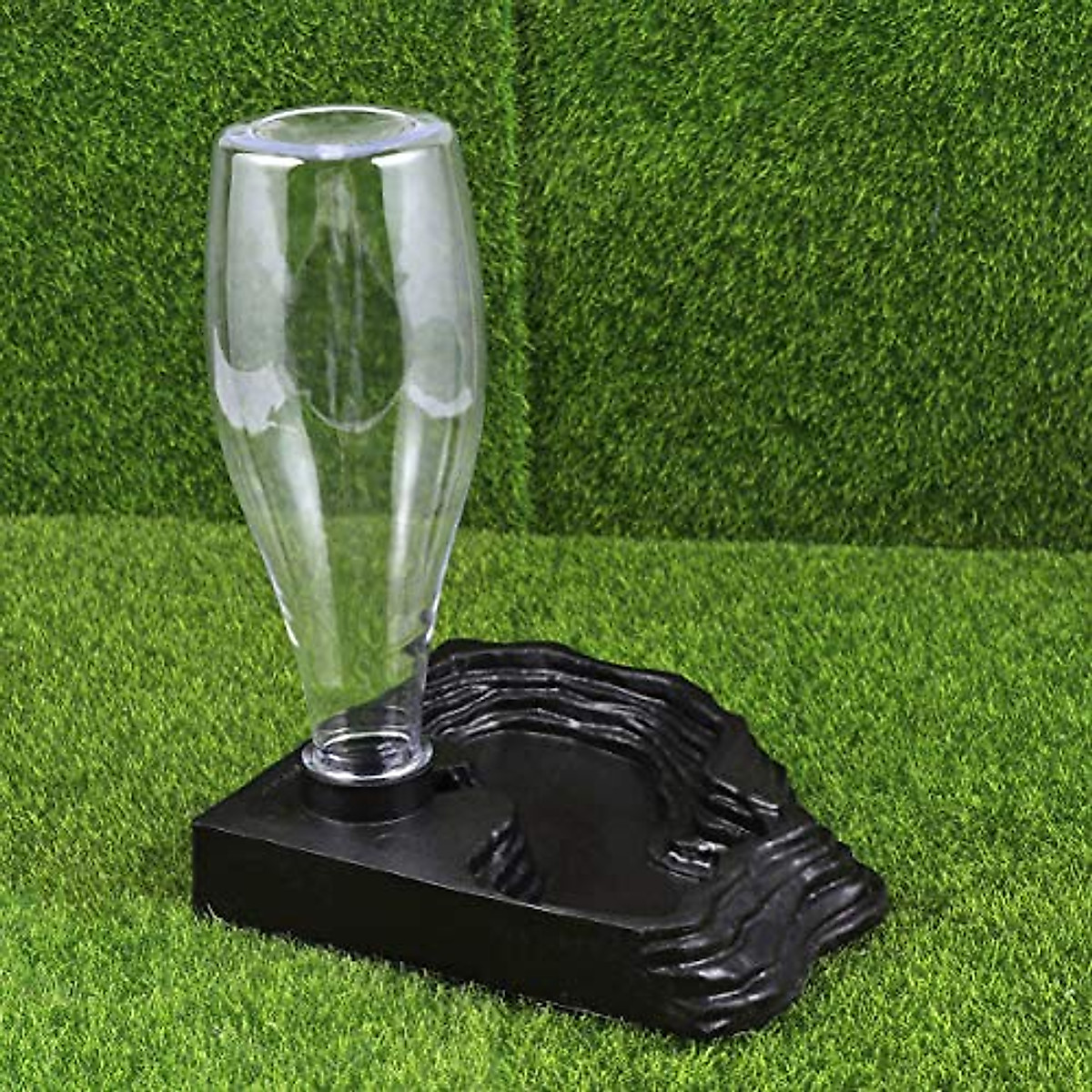 Snake Hides Dispenser Reptile Feeder, Turtle Water Bowl Plastic Feeder Turtle Drinking Fountain Pet Waterer for Tortoises Lizard (Black) Lizard Tank Accessories