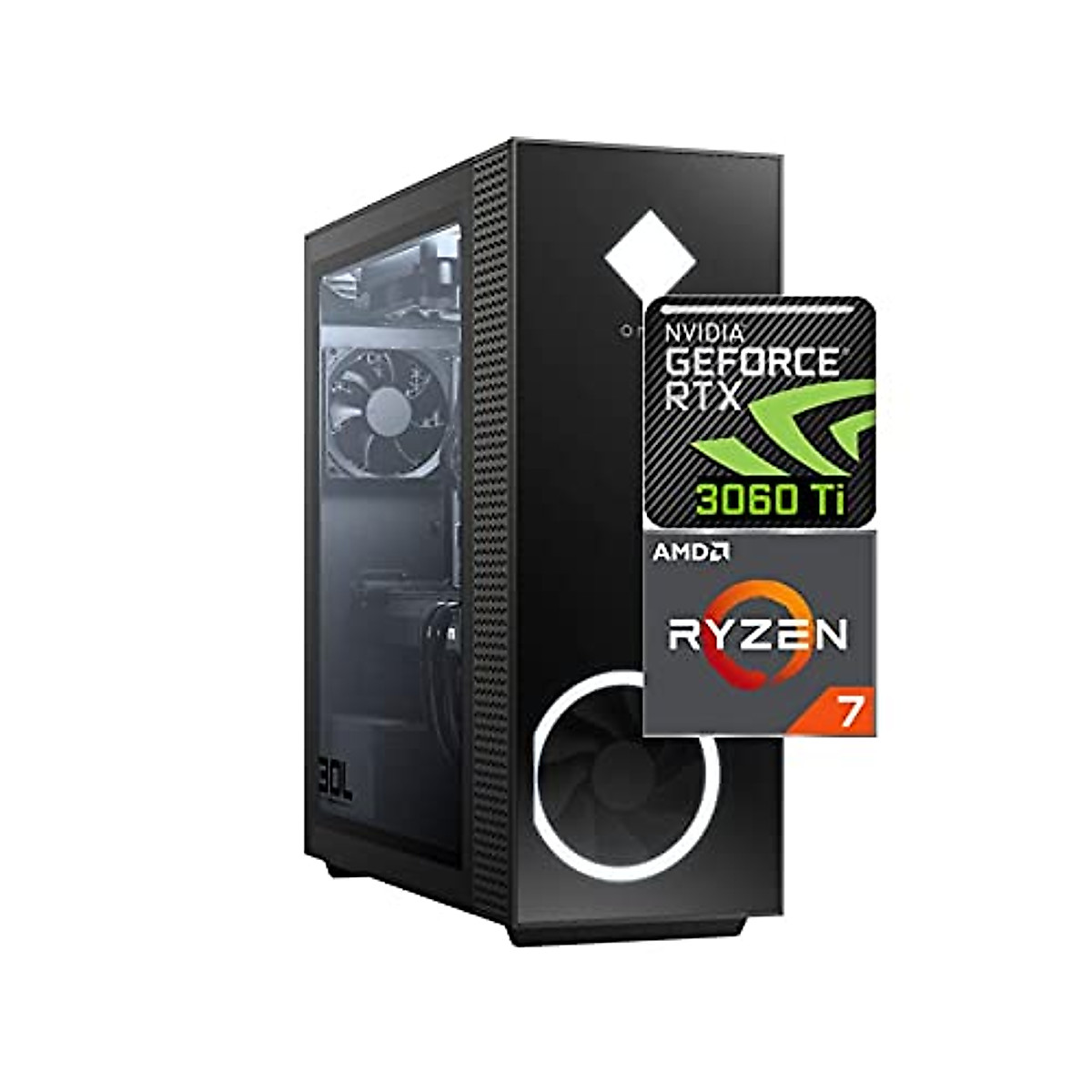 Newest HP OMEN 30L Gaming Desktop PC, AMD 8-Core Ryzen 7 5800X(Up to 4.7GHz), GeForce RTX 3060 Ti, HyperX 16 GB RAM, 1TB SSD+1TB HDD, Windows 10, 750W PSU, Liquid Cooling, RGB Light+AllyFlex MP