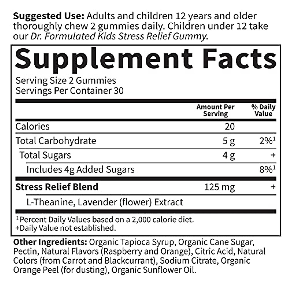 Garden of Life Stress Relief Gummies, Non-GMO Supplement for Calm & Positive Mood - Berry Citrus - 60 Count, Vegan Energy Support with L-Theanine Lavender Gummy Vitamin, Dr Formulated (30 Day Supply)