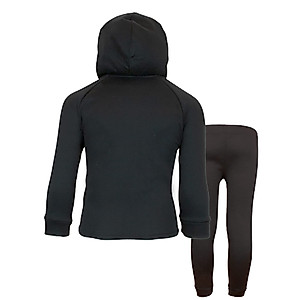 Marvel Avengers 2-Piece Fleece Pants Sets, Superhero Fleece Hoodie and Pants Bundle Set for Boys (Black, Size 5/6)