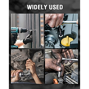 Impact Socket Adapter Set Impact Driver Socket Extension Set 1/4 3/8 1/2 Drive Socket Adapter for Drill Hex Shank Socket Driver set Turn Impact Drill Into High Torque Impact Wrench (6Pcs, 3" & 6")