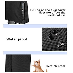 Console Cover for PS5 Console Protection Dust Cover PS5 Dustproof Anti-Scratch Anti-Fall Waterproof Protector Case for Sony Playstation 5 dust Protection Sleeve with dust Plug (Grey)