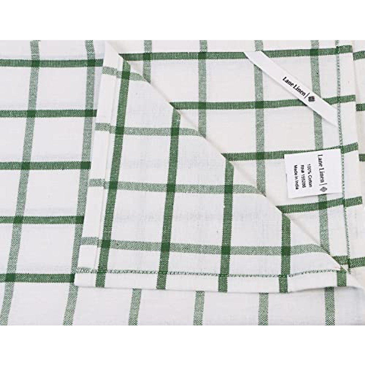 LANE LINEN Kitchen Towels Set - Pack of 6 Cotton Dish Towels for Drying Dishes, 18”x 28”, Kitchen Hand Towels, Absorbent Tea Towels, Dish Towels for Kitchen, Quick Drying Kitchen Towel Set - Olive