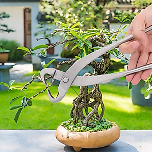 Omabeta 27cm Stainless Steel Trunk Splitter Bonsai Tools Professional Garden Branch Cutter Beginner Bonsai Tools Trunk Splitter Scissors Garden Pruning Equipment
