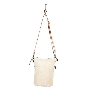 Myra Bags Awesome Twosome Canvas, leather & Rug Crossbody Bag S-1910