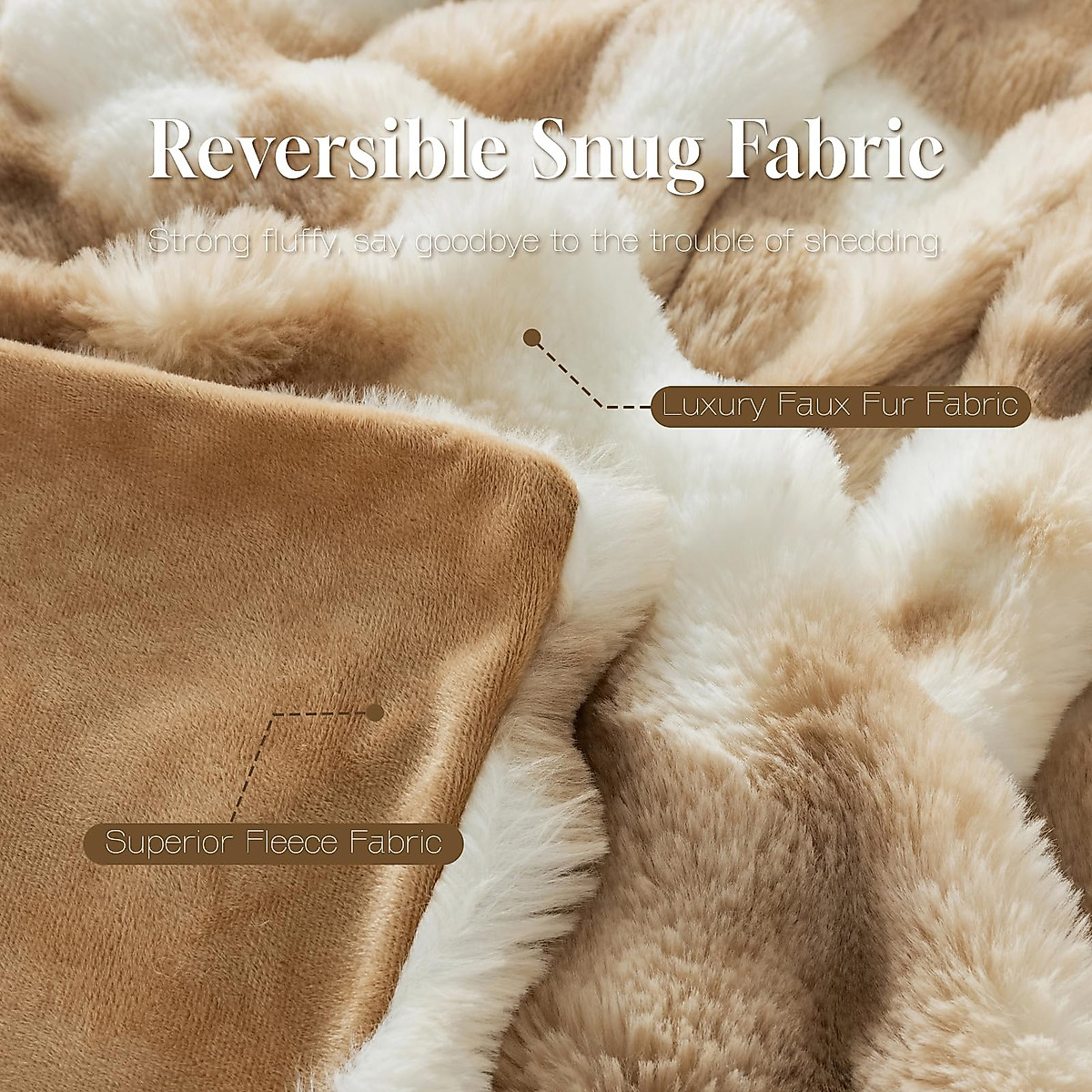 OMERAI Faux Fur Duvet Cover, Ultra Soft Fluffy Blanket Faux Rabbit Fur Comforter Cover, 1PC Soft Velvet Fluffy Furry Comforter Cover, Zipper Closure, 90x108 Inches 1 Faux Fur Duvet Cover