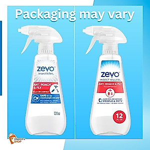 Zevo Instant Action Multi-Insect Catches Ants, Cockroaches and More, Indoor and Outdoor, Bioselective Pets + Venancio'sSticker (Total Items 4 | Zevo 12oz (1) + Fruit Trap (2) + (1) Card Protector)