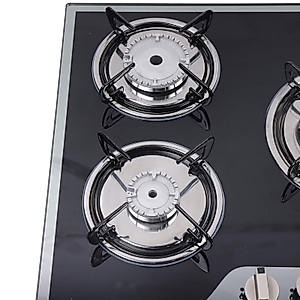 SNKOURIN 5 Burner Gas Stove Gas Cooktop 30 Inch,Stainless Steel Built-in Gas Stove with Independent Switch Control,NG/LPG Convertible Gas Cooktop,Thermocouple Protection