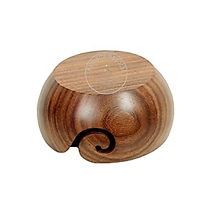 Humaira Nautical Wooden Yarn Bowl Knitting Bowl Large Crochet Yarn Holder Handmade Crocheting Accessories and Supplies Organizer