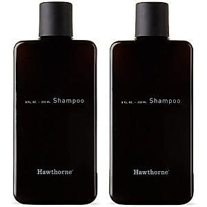 Hawthorne Men's Natural Shampoo with Tea Tree & Peppermint Oil. Invigorating Fresh Geranium Leaf Scent. Sulfate Free, Paraben Free. 8 fl. oz. 2-Pack.