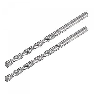 uxcell Masonry Drill Bit Cemented Carbide Spiral Rotary Tool, 6mm Cutting Dia 2 Pcs