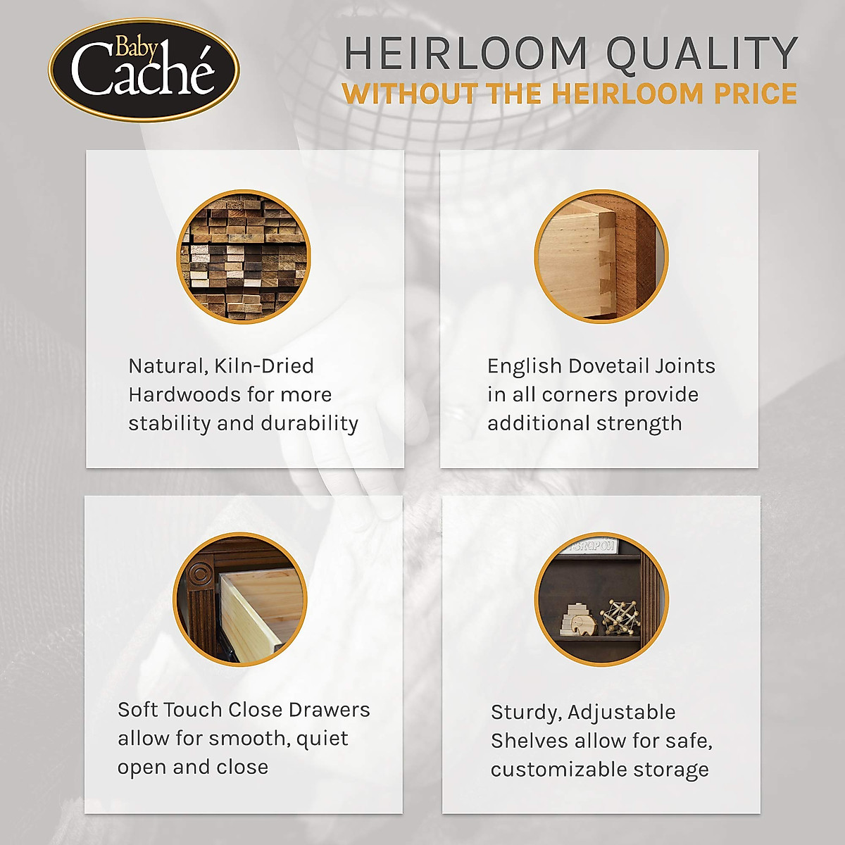 Baby Cache Montana Nightstand, Brown Sugar