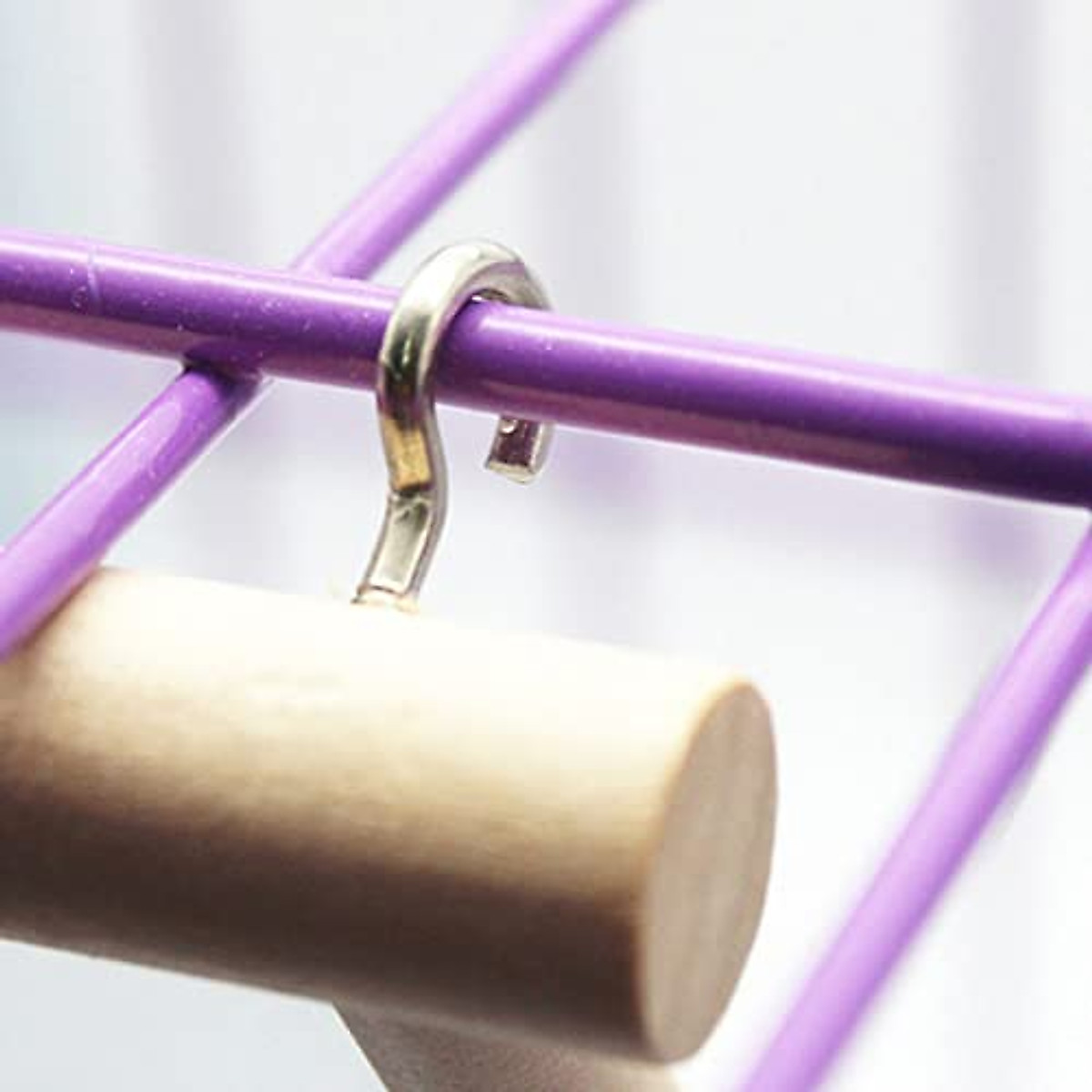 Hiborth Funny Wooden Bird Toy Mirror Stand Platform Toys for Parrots Cockatiel Vogel [Shipped from US]